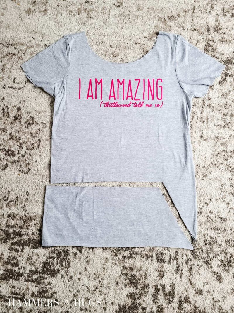 How To Cut A Shirt Into A Side Tie Tee - Ahna Fulmer